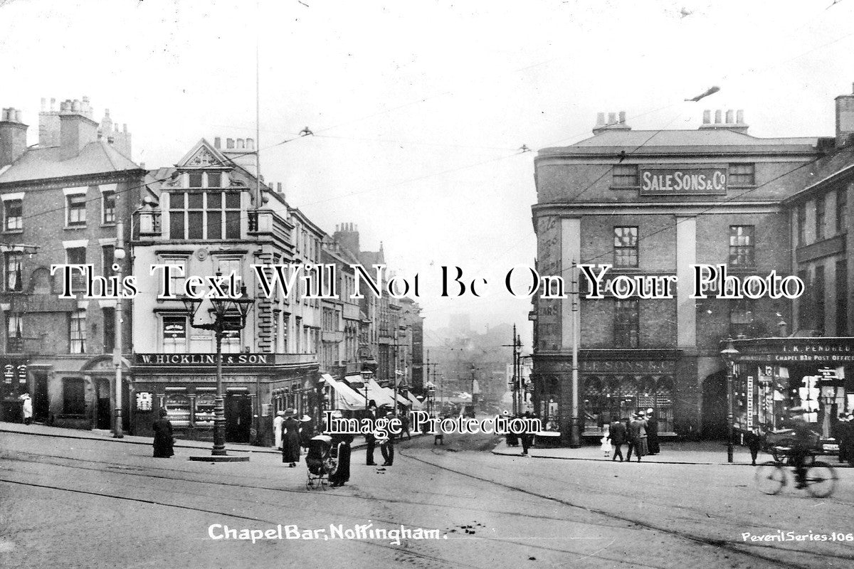 NT 760 - Chapel Bar, Nottingham, Nottinghamshire c1913 – JB Archive