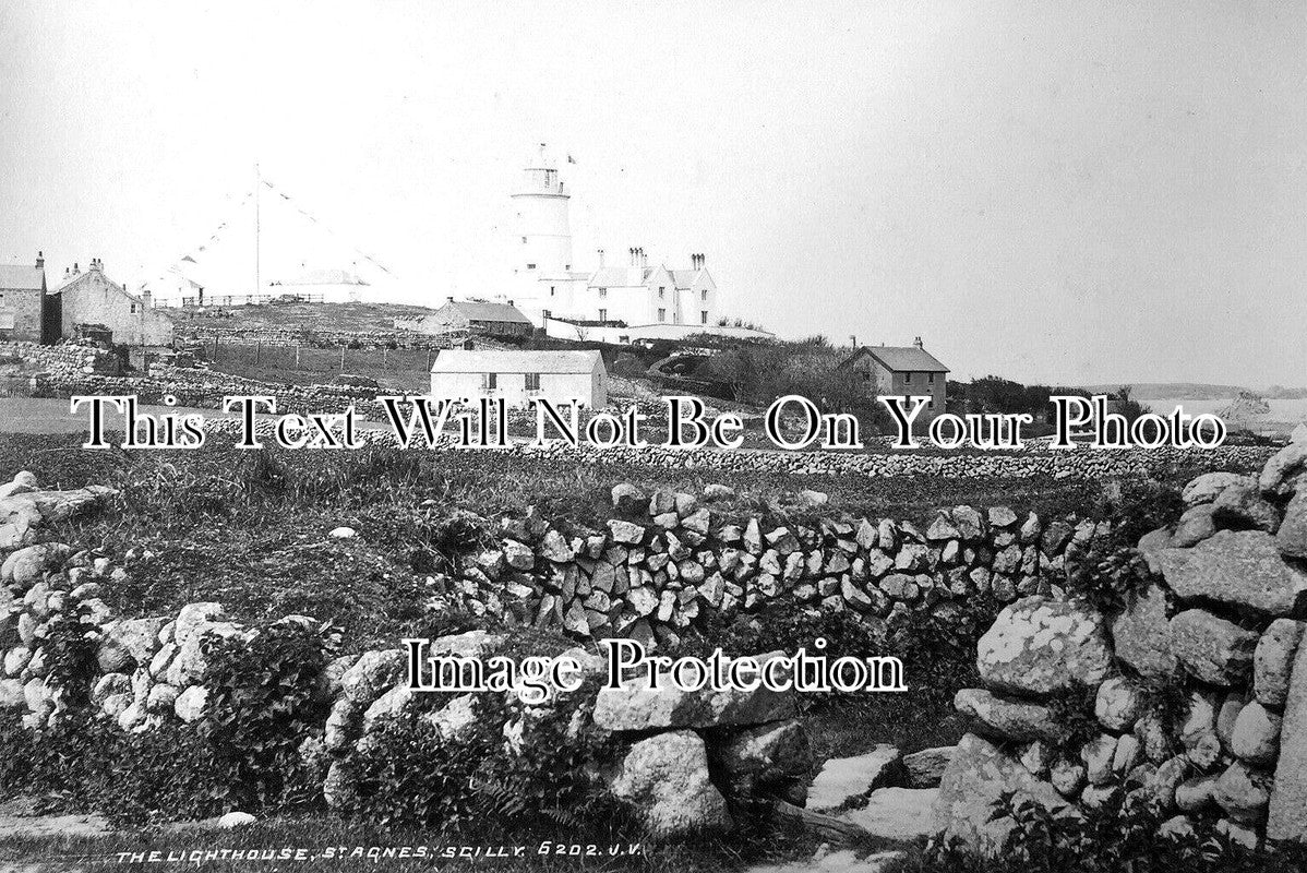 CO 4385 - The Lighthouse, St Agnes, Scilly, Cornwall c1900 – JB Archive