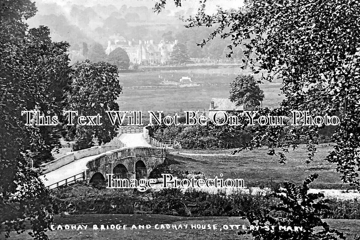 DE 4691 - Cadhay Bridge & House, Ottery St Mary, Devon c1913 – JB Archive