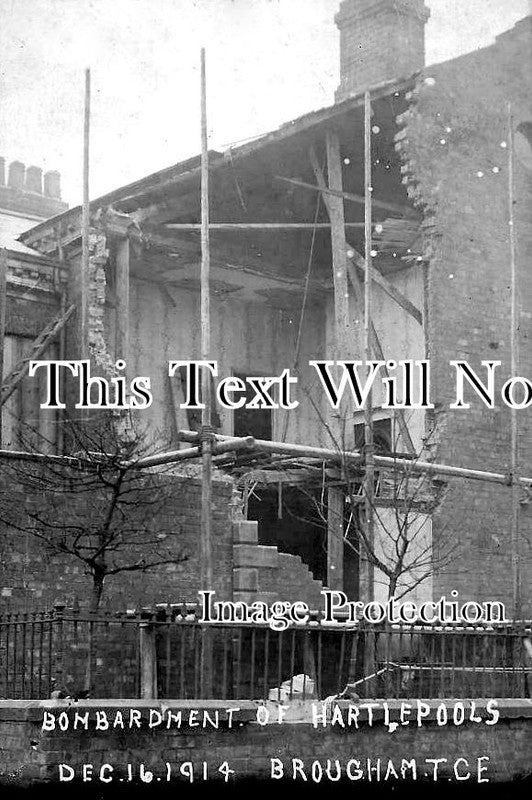 DU 2934 - Bombardment Of Hartlepool, Brougham Terrace 1914 WW1 – JB Archive