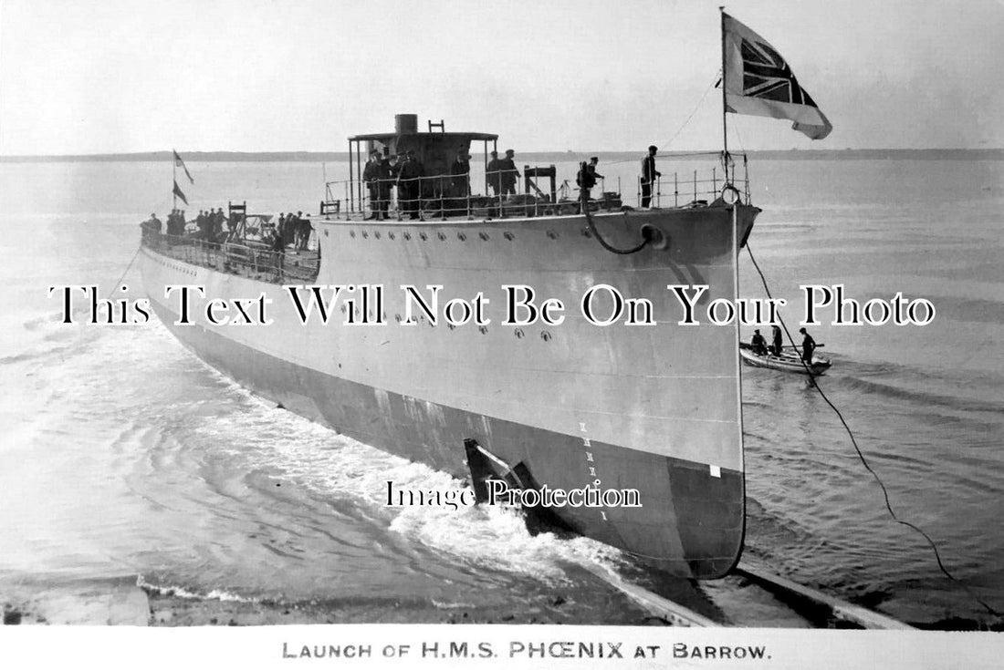 LA 7694 - Launch Of HMS Phoenix At Barrow, Lancashire – JB Archive