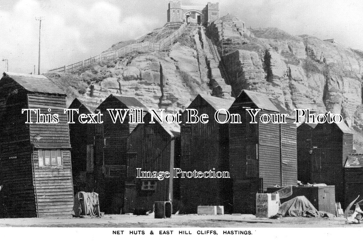 SX 5983 - Net Huts & East Hill Cliffs, Hastings, Sussex – JB Archive