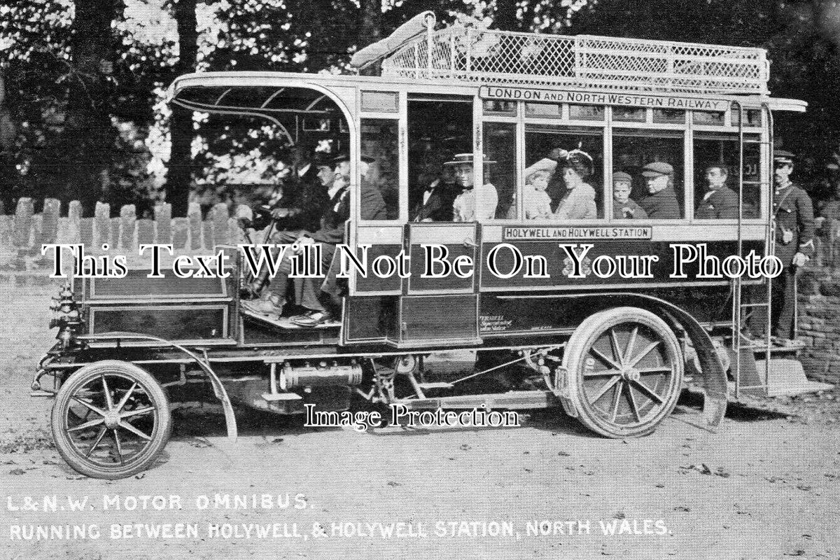 WL 3408 - L&NW Motor Omnibus, Holywell Railway Station, Wales – JB Archive