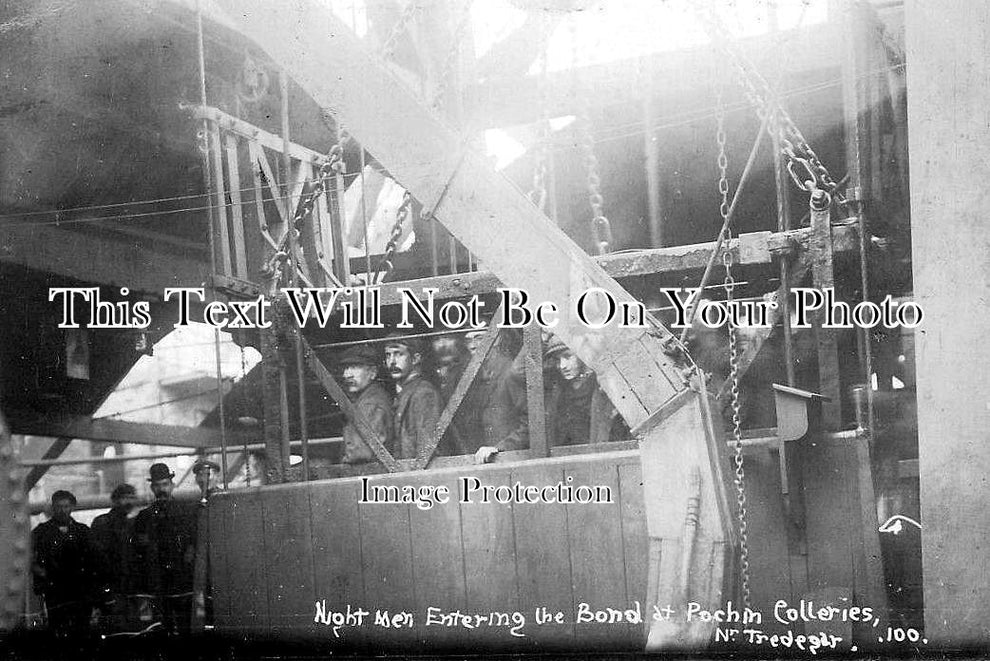WL 3655 - Night Men Entering The Bond, Pochin Colliery Coal Mine c1909 ...