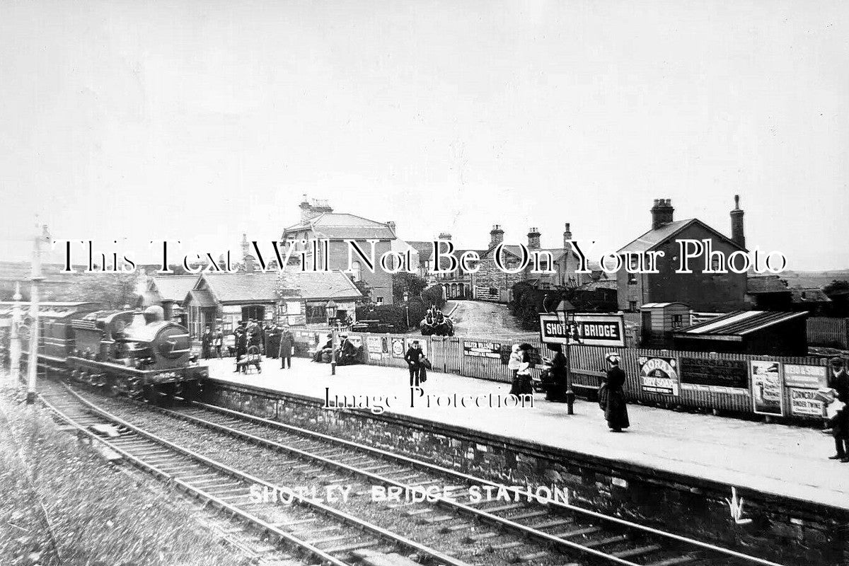 YO 13793 - Shotley Bridge Railway Station, Yorkshire c1913 – JB Archive
