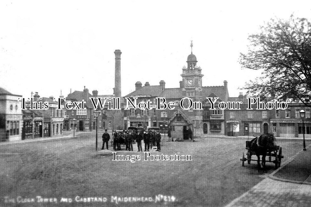 BK 2135 - The Clock Tower & Cabstand, Maidenhead, Berkshire c1905 – JB ...