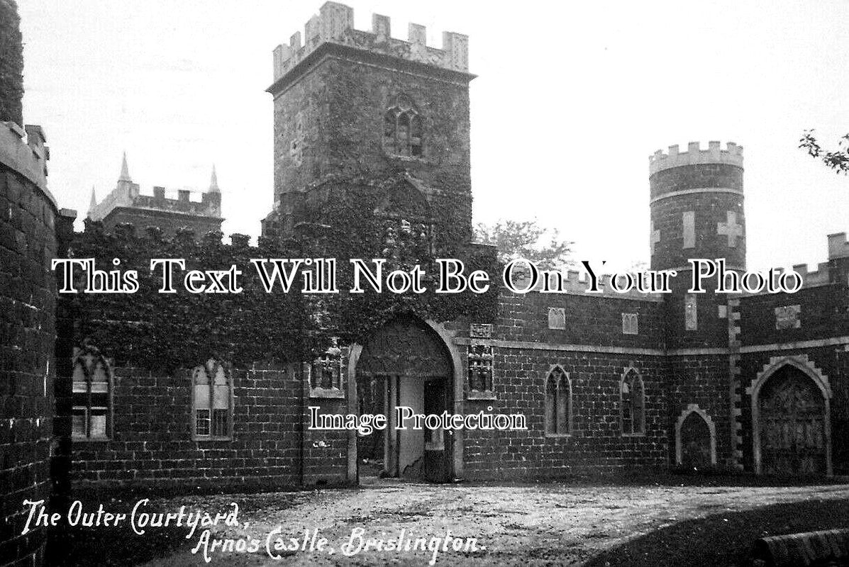 BR 717 - The Outer Courtyard, Arnos Castle, Brislington, Bristol c1905 ...