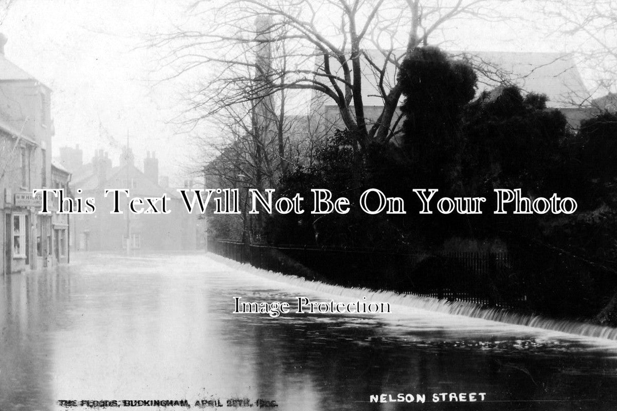 BU 21 - Nelson Street Floods, Buckingham, Buckinghamshire c1906 – JB ...