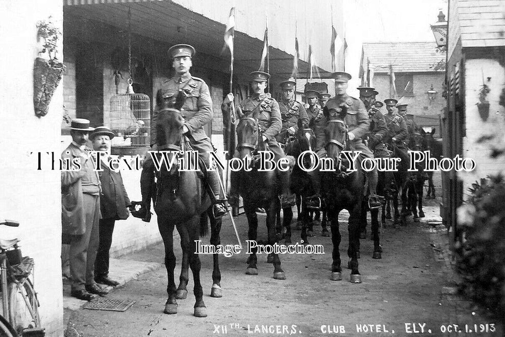 CA 1116 - XII Lancers, Club Hotel, Ely, Cambridgeshire 1913 – JB Archive