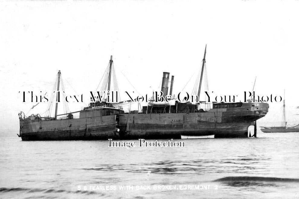 CH 1377 - SS Fearless Shipwreck Off Egremont, Cheshire 1908 – JB Archive
