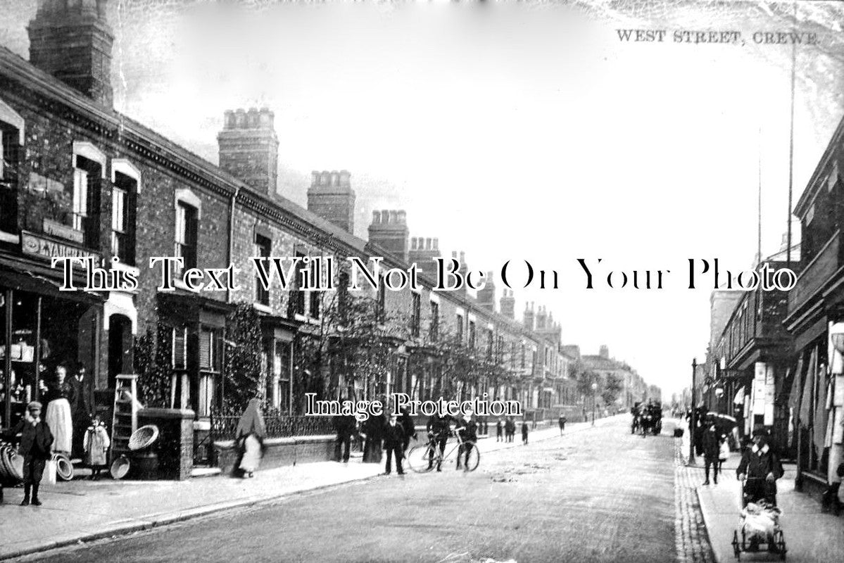 CH 1559 - West Street, Crewe, Cheshire c1907 – JB Archive