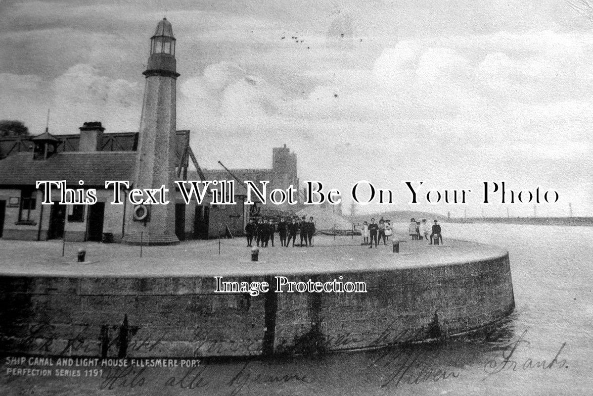 CH 246 - Ellesmere Port Light House & Ship Canal, Cheshire c1910 – JB ...