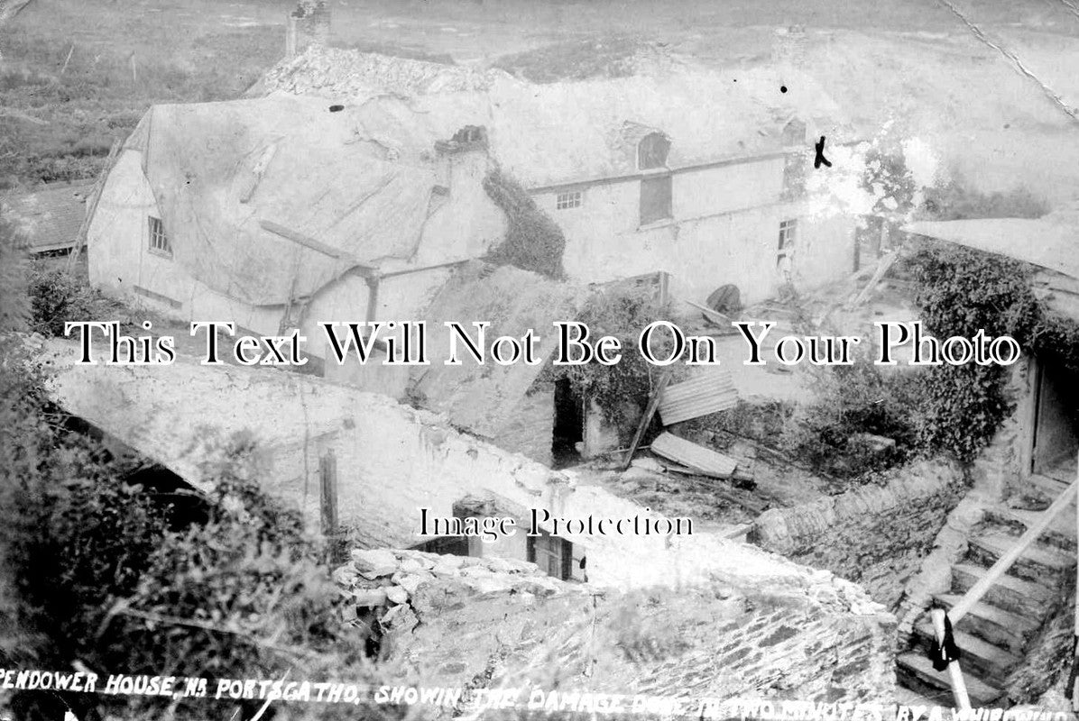 CO 1345 - Pendower House Showing Whirlwind Damage, Portscatho, Cornwal ...
