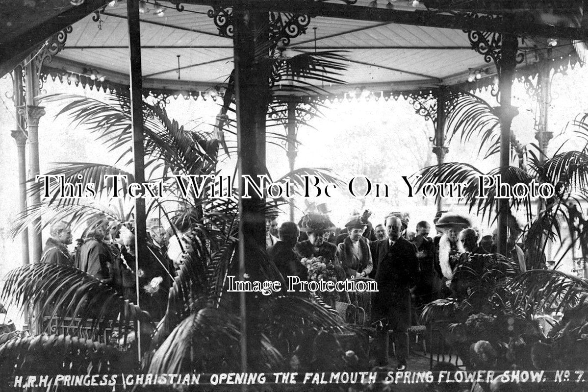 CO 1740 - Princess Christian Opens Spring Flower Show, Falmouth, Cornw ...