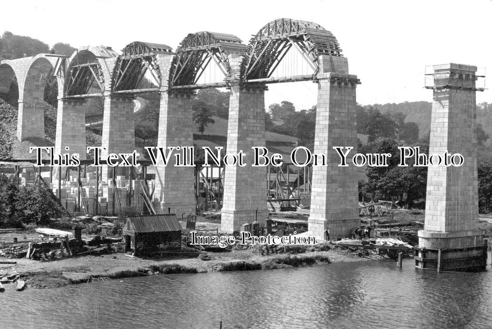 CO 1925 - Building Of Calstock Railway Viaduct, Cornwall c1904 – JB Archive
