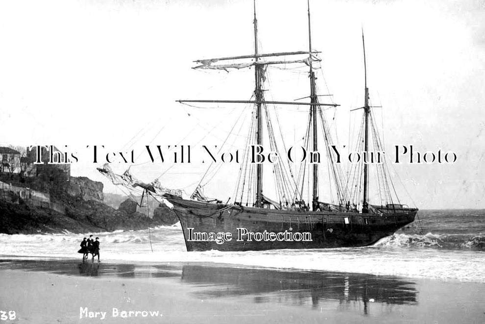 CO 2947 - Mary Barrow Shipwreck Ashore Porthminster, Cornwall 1908 – JB ...