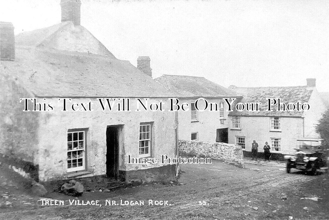 CO 3808 - Treen Village Near Logan Rock, Cornwall – JB Archive