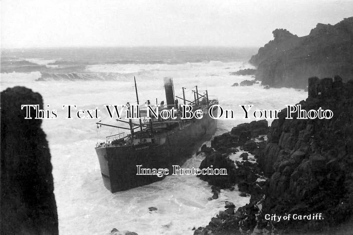 CO 549 - City Of Cardiff Ship Grounded, Lizard Point, Lands End, Cornw ...