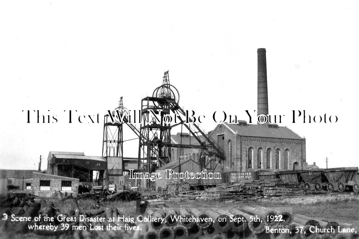 CU 1323 - Haig Colliery Great Disaster, Whitehaven, Cumbria 1922 – JB ...