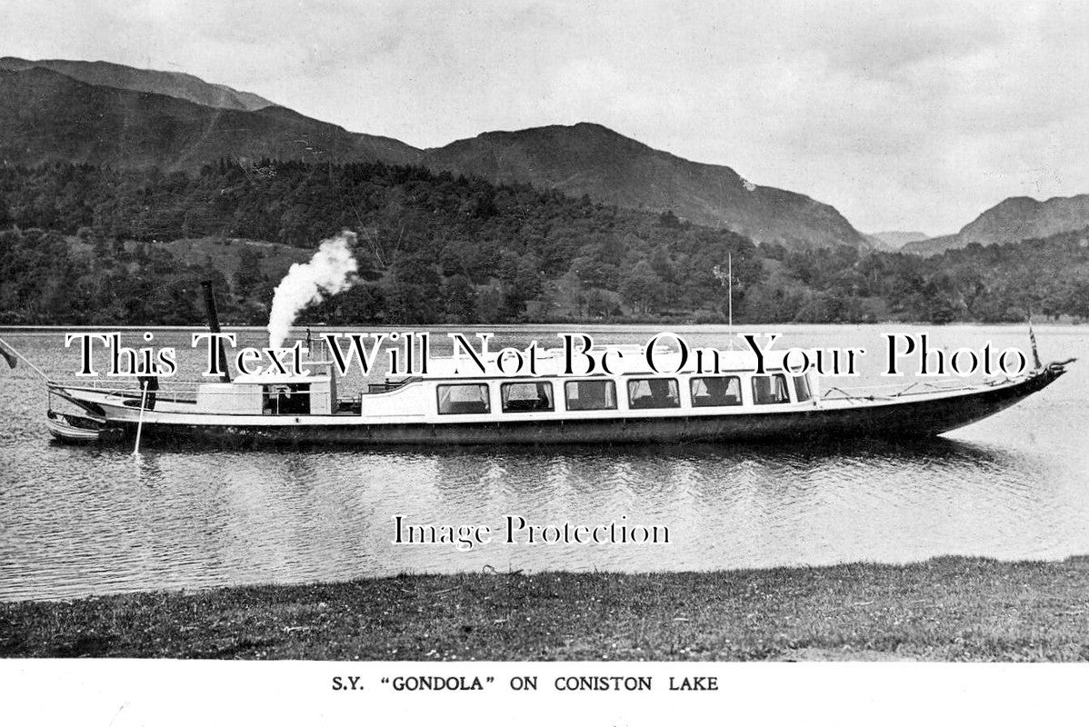 CU 2039 - SY Gondola On Coniston Lake, Cumbria – JB Archive