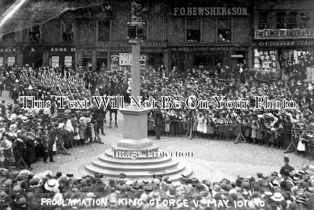 CU 665 - Proclamation Of King George V, Carlisle, Cumberland, Cumbria ...