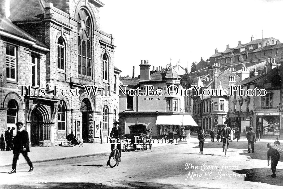 DE 1354 - The Cross From New Road, Brixham, Devon c1920 – JB Archive