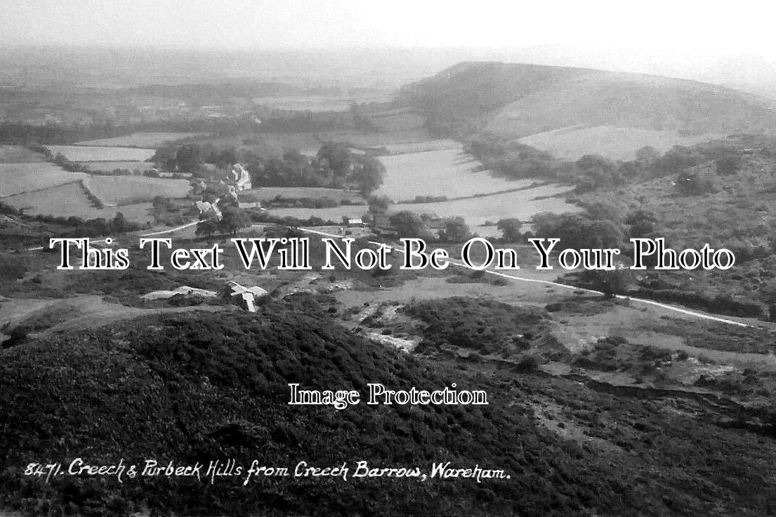 DO 1820 - Creech & Purbeck Hills From Creech Barrow, Wareham, Dorset ...