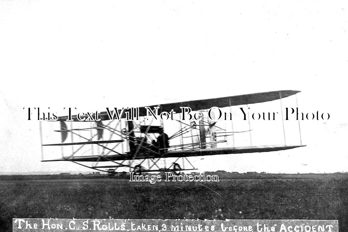 DO 1999 - CS Rolls Aviator, Wright Flyer Aeroplane, Bournemouth 1910 ...