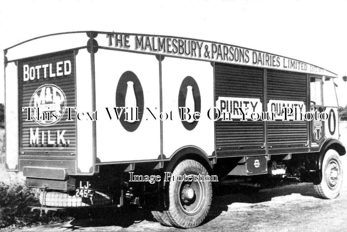 DO 2163 - The Malmesbury & Parsons Dairies Lorry, Dorset c1935 – JB Archive