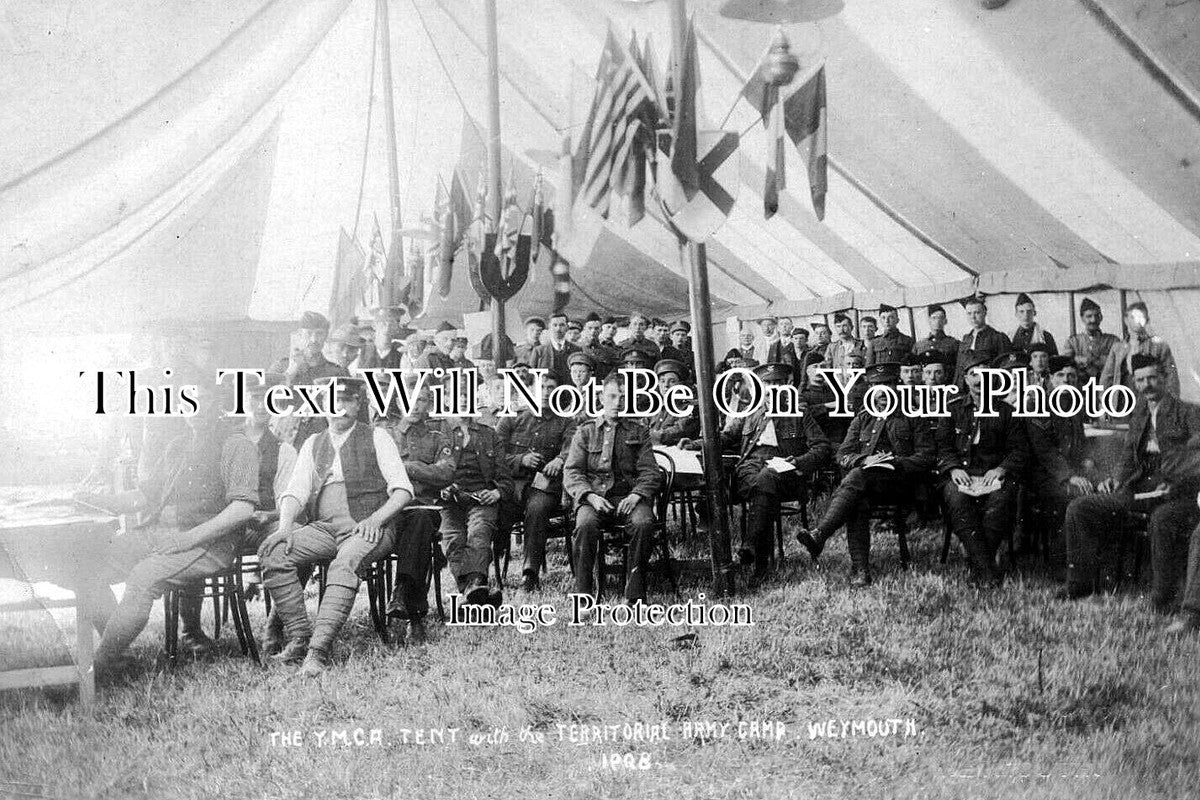 DO 2205 - The YMCA Tent, Weymouth Territorial Army Camp, Dorset 1908 ...