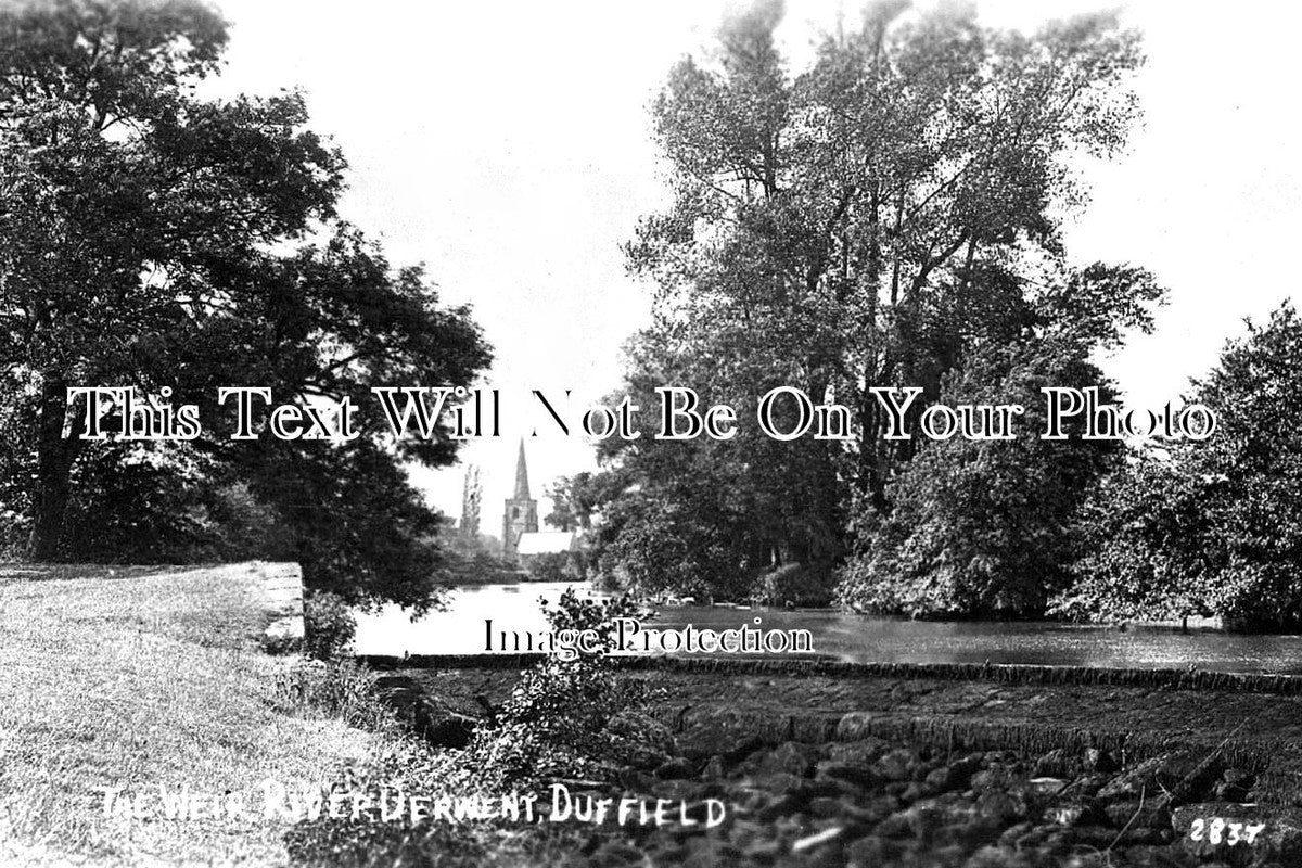DR 1089 - The Weir, River Derwent, Duffield, Derbyshire c1923 – JB Archive