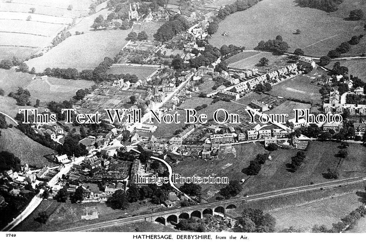 DR 1196 - Hathersage From The Air, Derbyshire – JB Archive