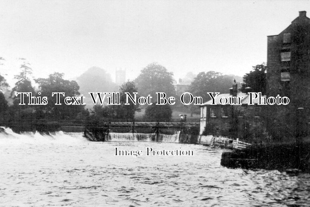 DR 1497 - Church & Weir, Darley Abbey, Derby, Derbyshire – JB Archive