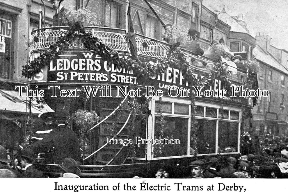 DR 2111 - Inauguration Of The Electric Trams, Derby, Derbyshire 1904 ...