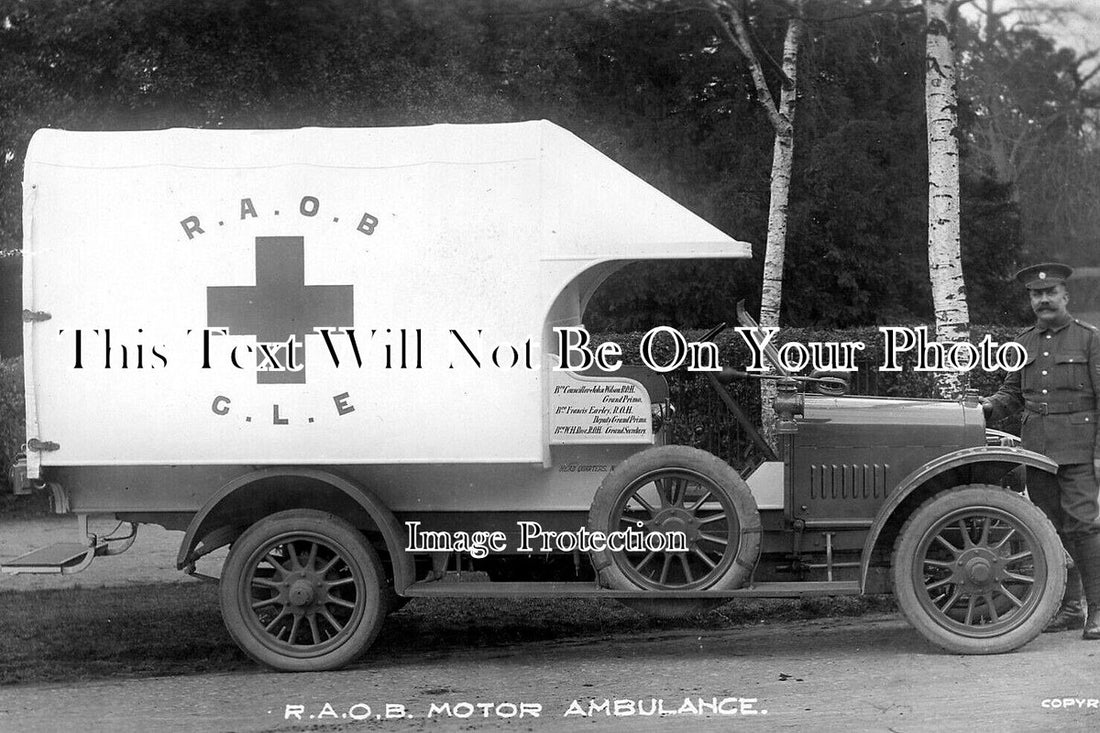 DR 2350 - RAOB Motor Ambulance, Derby, Derbyshire WW1 – JB Archive