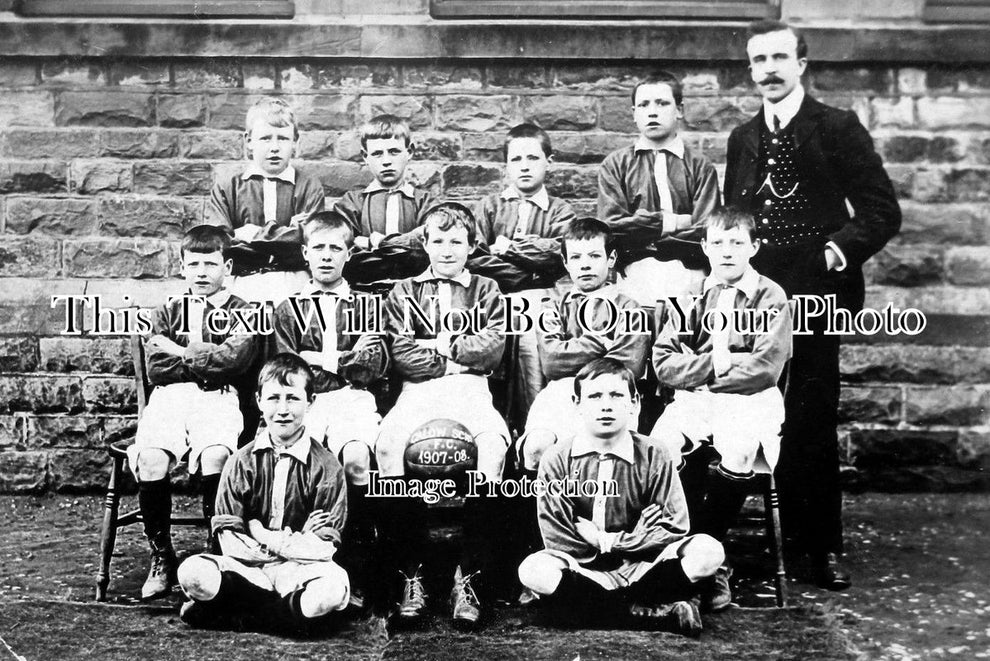 DR 237 - Calow School Football Team, Chesterfield, Derbyshire 1907-08 ...