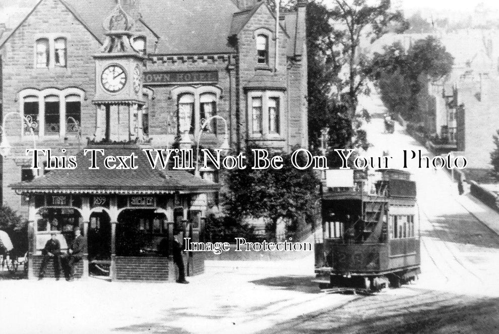 DR 243 - Tram At Crown Hotel, Matlock, Derbyshire c1910 – JB Archive