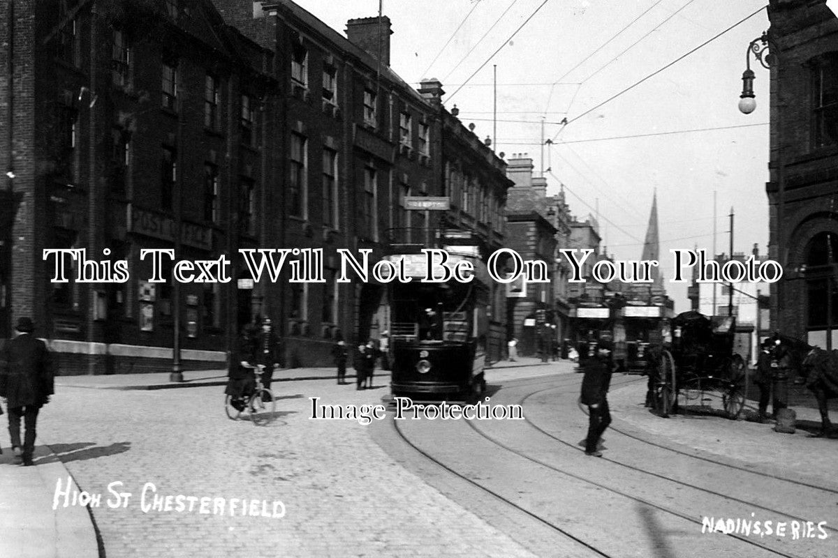 DR 290 - High Street, Chesterfield, Derbyshire c1910 – JB Archive