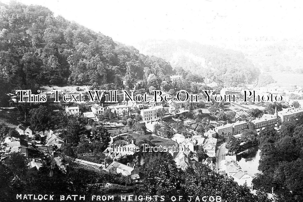DR 2996 - Matlock Bath From The Heights Of Jacob, Derbyshire c1905 – JB ...