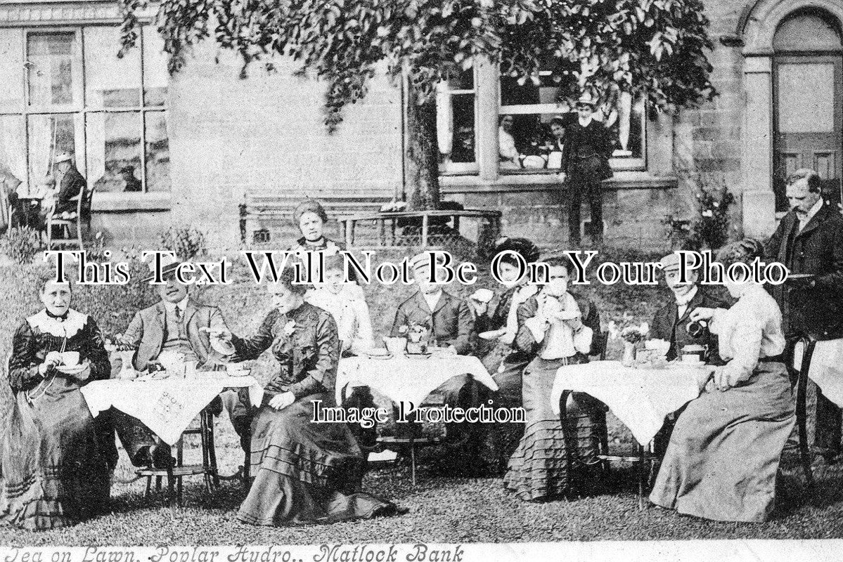 DR 545 - Matlock Bank, Tea On Lawn, Poplar Hydro, Derbyshire c1905 – JB ...
