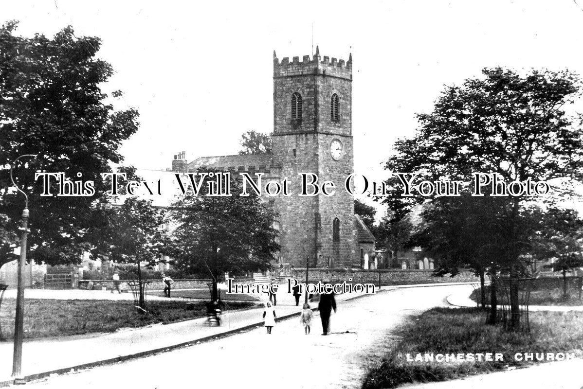 DU 1662 - Lanchester Church, Lanchester, County Durham c1914 – JB Archive