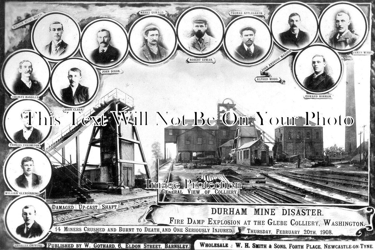 DU 1831 - Glebe Colliery Mine Disaster, County Durham c1908 – JB Archive