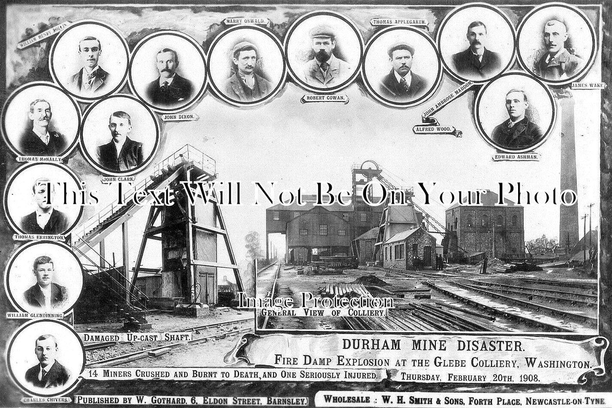 DU 1844 - Glebe Colliery Pit Mine Disaster, County Durham 1908 – JB Archive