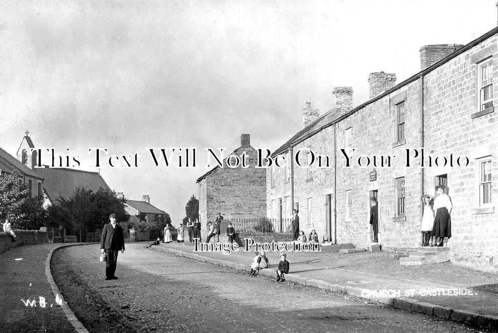 DU 2566 - Church Street, Castleside, Consett, County Durham c1908 – JB ...
