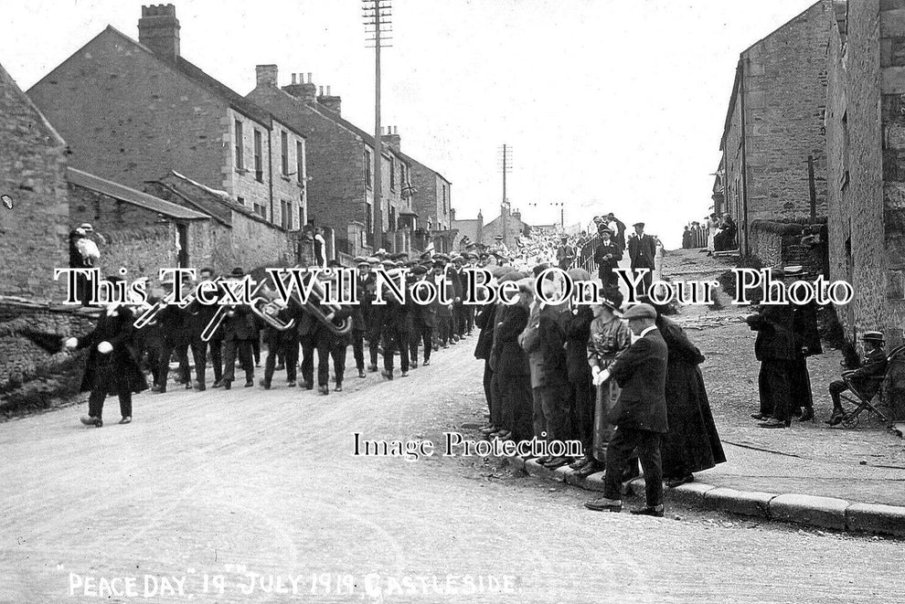 DU 2728 - Peace Day Celebrations, Castleside, County Durham 1919 WW1 ...