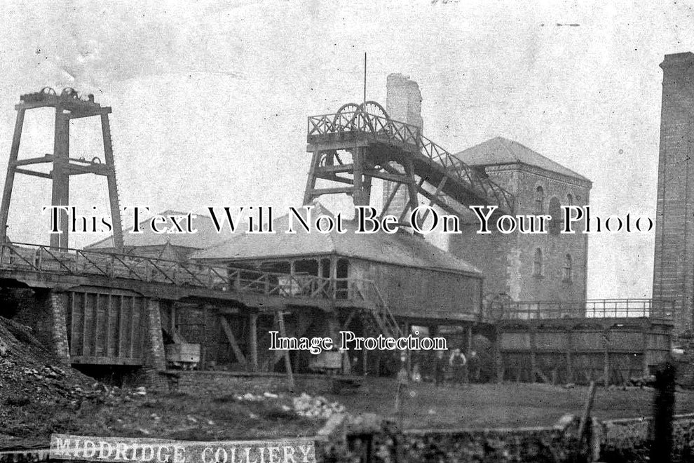 DU 98 - Middridge Colliery, Bishop Auckland, Durham c1907 – JB Archive