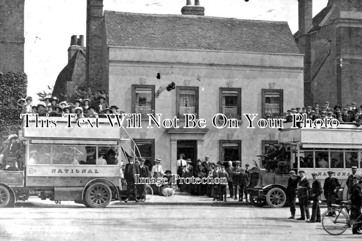 ES 1880 - Witham With Two National Motor Buses, Essex – JB Archive