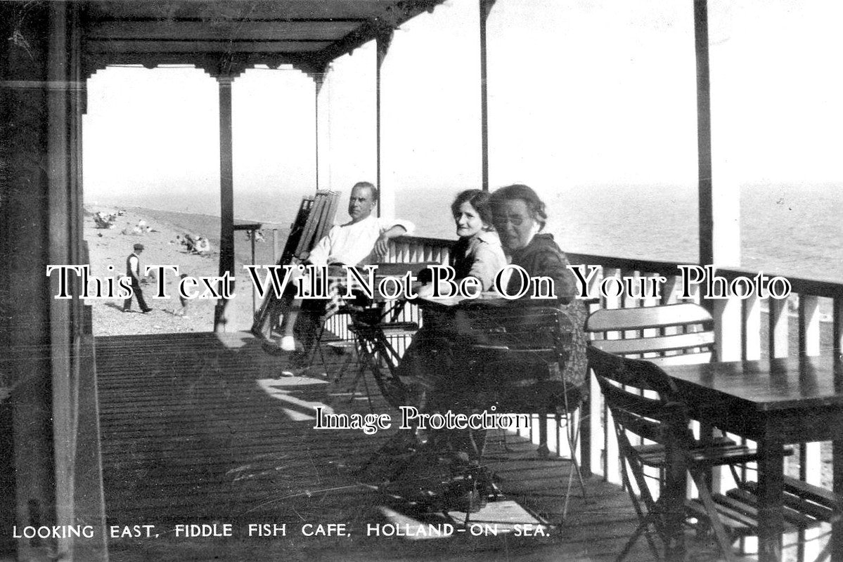 ES 3288 - Looking East, Fiddle Fish Cafe, Holland On Sea, Essex c1933 ...