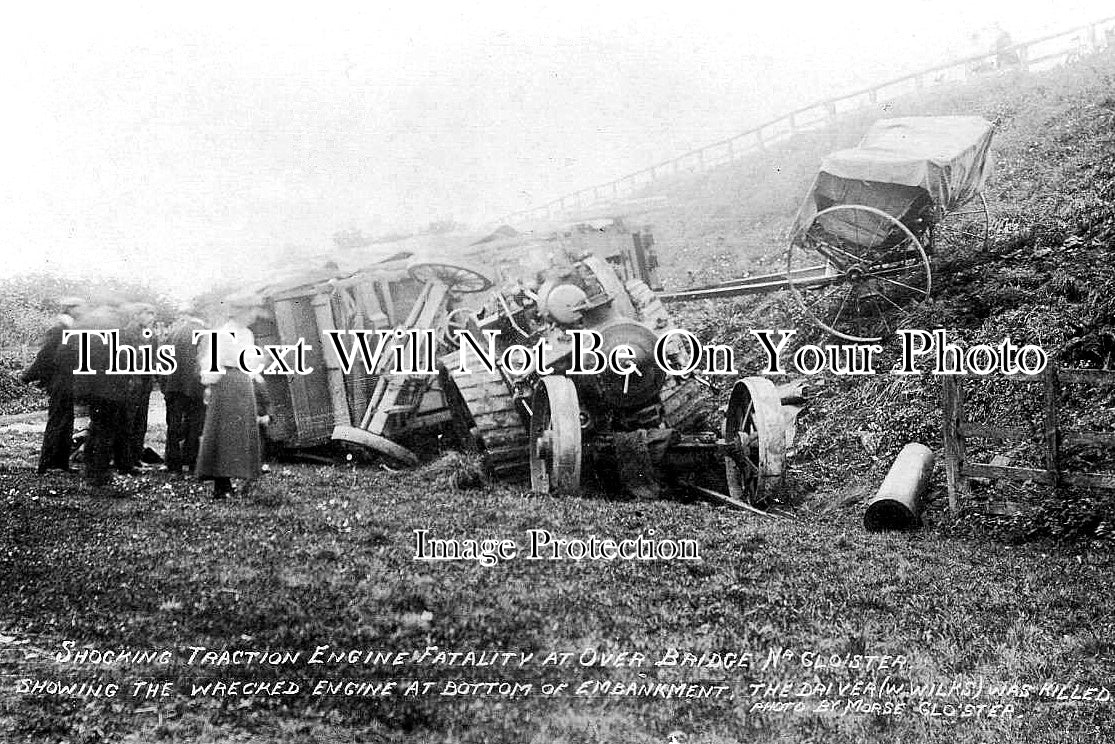 GL 2597 - Traction Engine Accident, Over Bridge, Gloucester – JB Archive