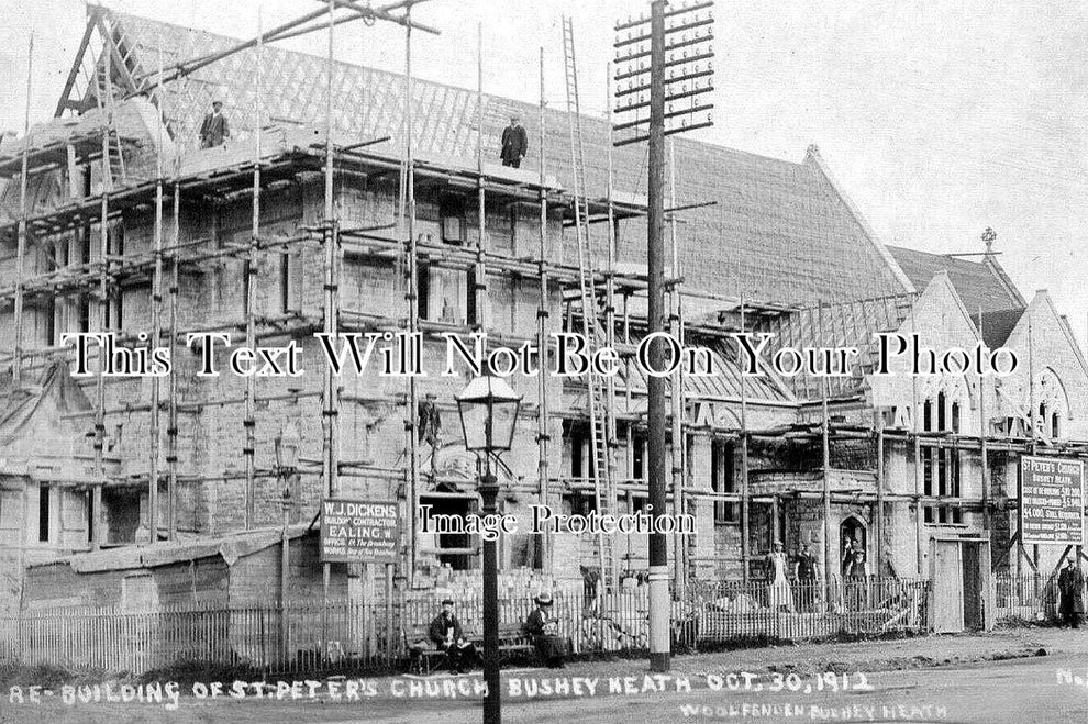 HF 2324 - Building St Peters Church, Bushey Heath, Hertfordshire 1912 ...